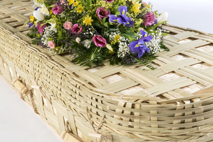 Bamboo Lattice Round Coffin - The green coffin company.com